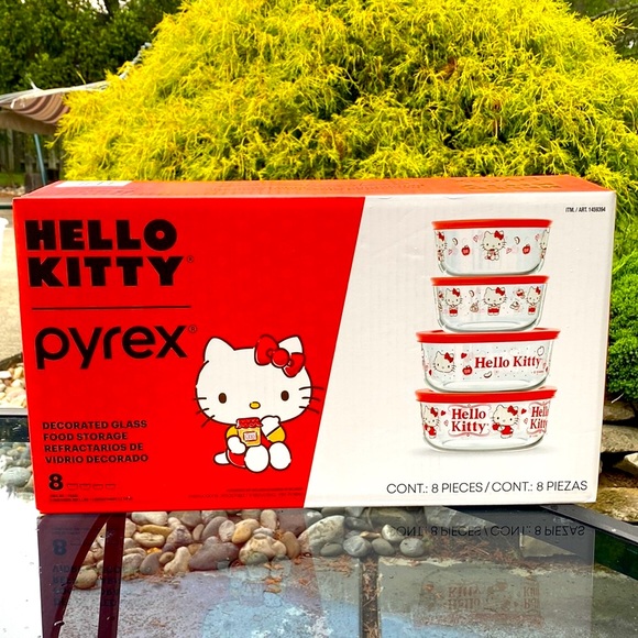 Hello Kitty | Kitchen | Nib Sealed Hello Kitty Pyrex 8piece Decorated ...